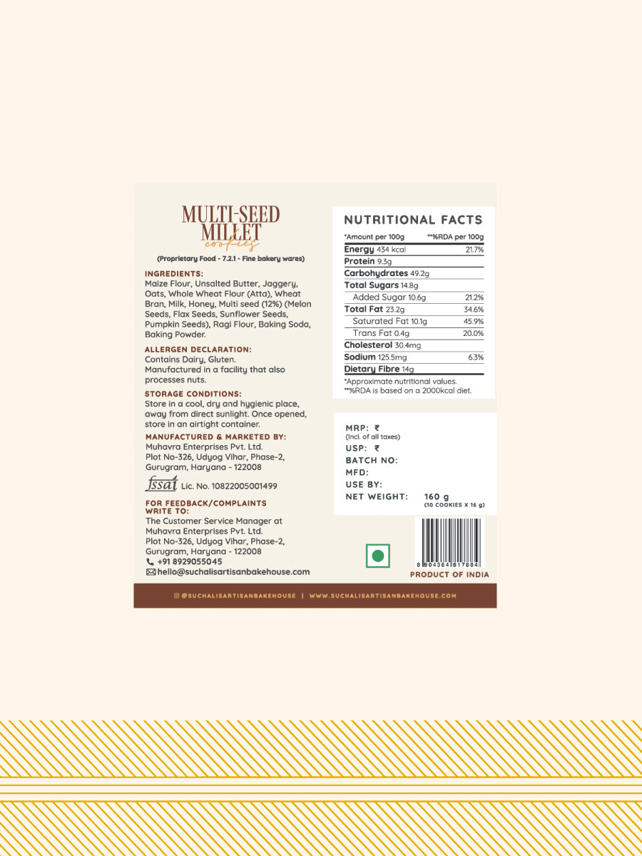 Nutritious Multi-Seed Millet Cookies