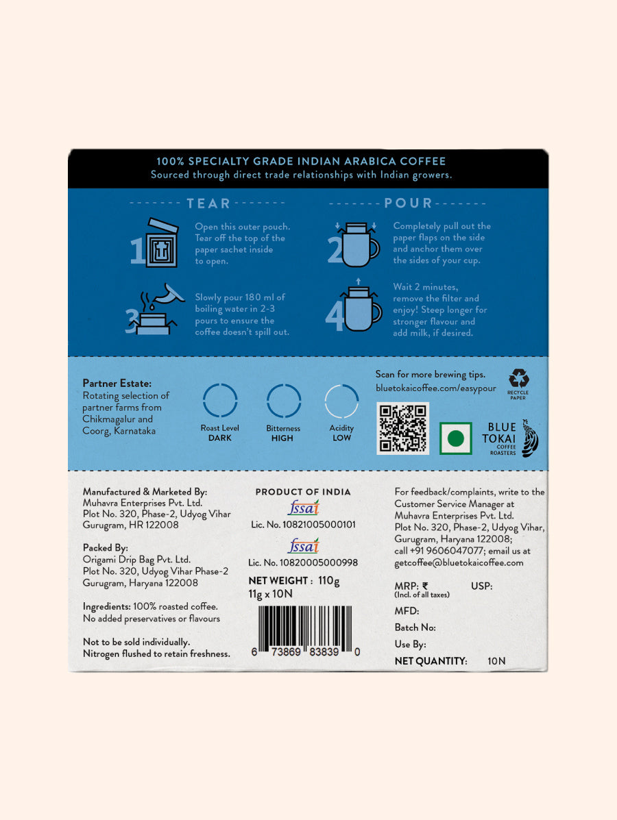 Vienna | Dark Roast - Easy Pour coffee sachets